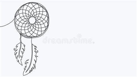 Self Draw Continuous Line Dream Catcher Animation 4k Mystery Symbol
