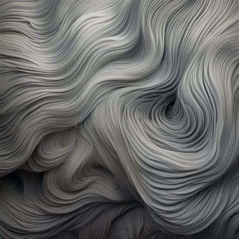Abstract Gray Wavy Textured Waves A Fusion Of Art And Technology Stock Illustration
