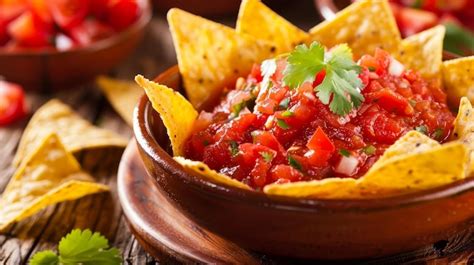 Premium Photo Vibrant Mexican Salsa And Chips Ideal For Any Gathering