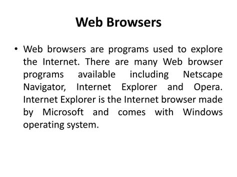 Ppt Introduction To Internet Concepts And Using Powerpoint Presentation Id1685940