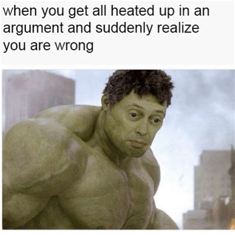 When You Get All Heated Up In An Argument And Suddenly Realize You Are