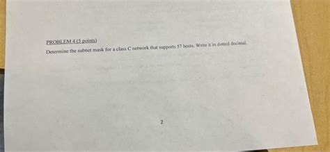 Solved PROBLEM Points Determine The Subnet Mask For A Chegg