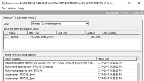 Using Snapshot Replication With An Azure Sql Database