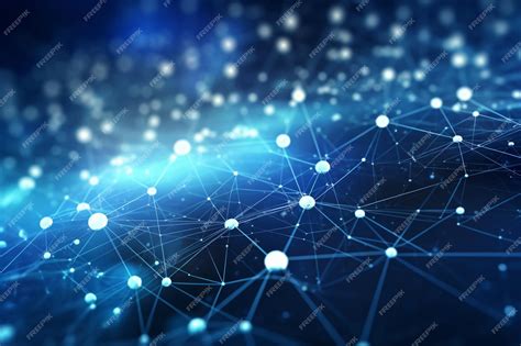 Premium Ai Image A Close Up Of A Blue And White Abstract Background With Dots Generative Ai