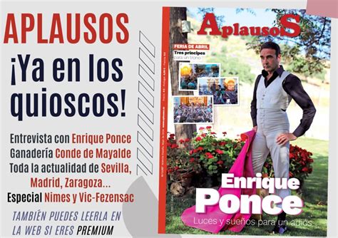 El Regreso De Enrique Ponce En El Nuevo Aplausos Aplausos Es