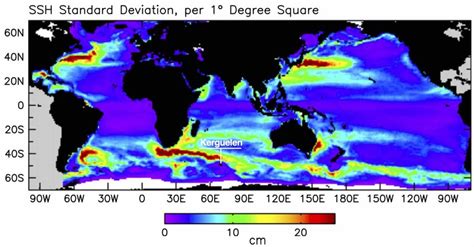 6 Map Of The Standard Deviation Of Eddy Sea Surface Height Ssh