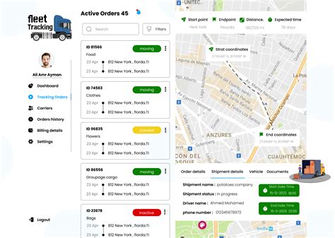 Fleet Tracking Dashboard Ui Design On Behance