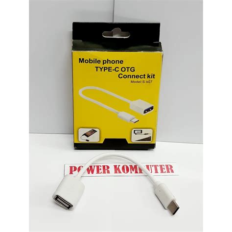 Jual Kabel Data Otg Usb To Type C Tipe C Konektor Adapter Connect Kit Shopee Indonesia