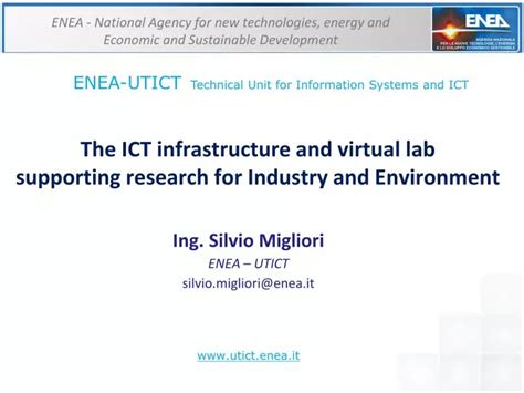 Ppt The Ict Infrastructure And Virtual Lab Supporting Research For Industry And Environment