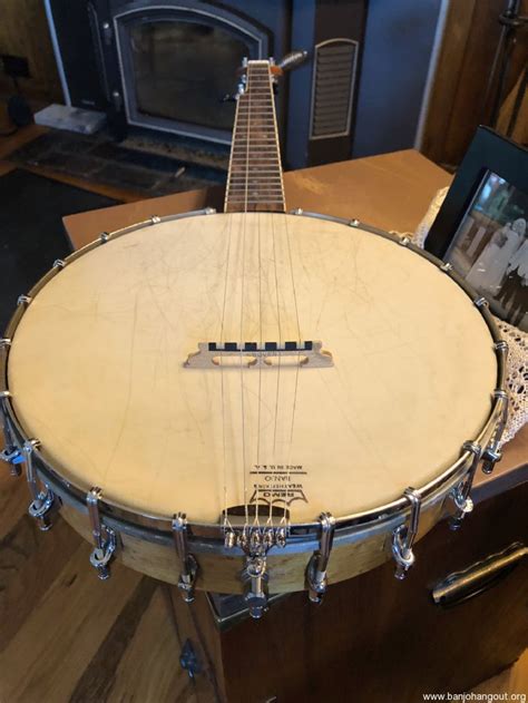Nice 5 String Open Back Banjo With Vintage Pot And Refurbished Neck