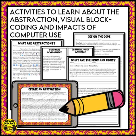 Abstractions And Coding Computer Science Lessons And Activities Pape Brainninjas