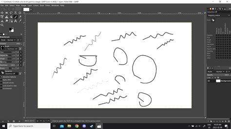 Lines Sticking With Pen R Gimp