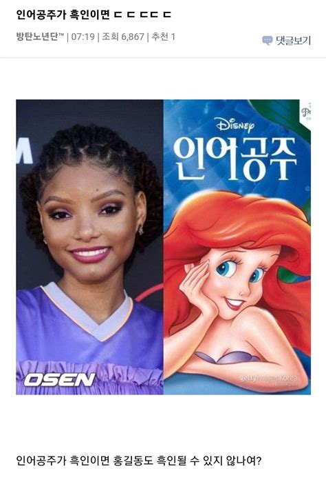 인어 공주가 흑인이면 유머 움짤 이슈 에펨코리아
