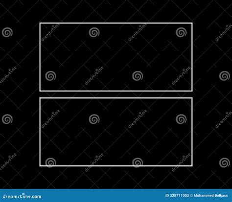 Rectangle Shapes Outline White Stroke Symbol Element Vector Stock Vector Illustration Of