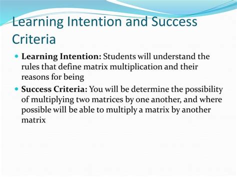 Lesson 3 Matrix Multiplication PPTX Physics Science