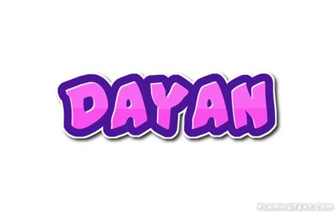 Dayan Logo | Free Name Design Tool from Flaming Text