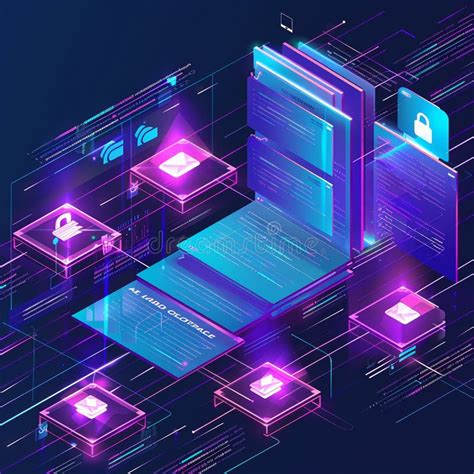 Cyber Security Document Cover Graphic For Government Cyber Security Background Stock Image