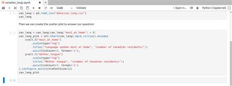 11 Combining Code And Text With Jupyter — Data Science A First Introduction Python Edition