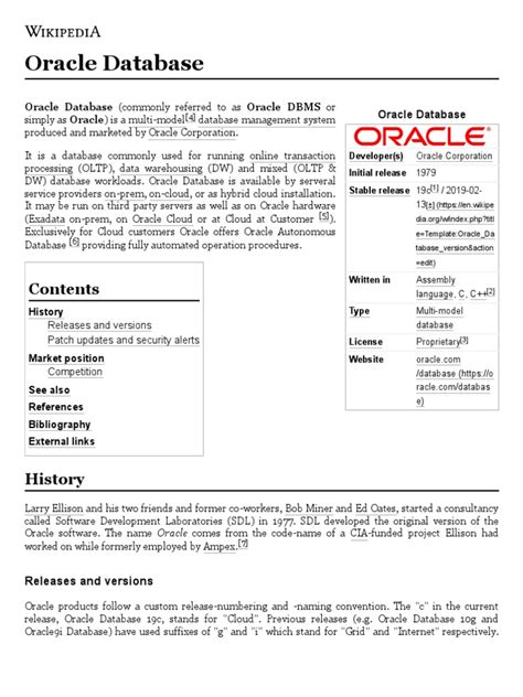 Oracle Versions Pdf