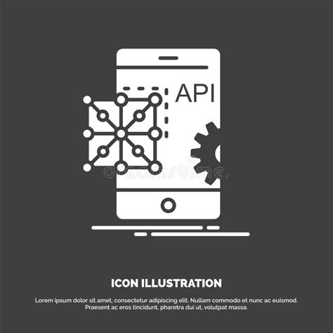 Api Application Coding Development Mobile Icon Glyph Vector Symbol