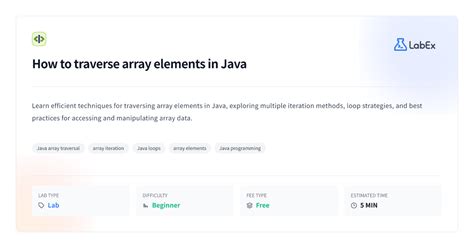 How to traverse array elements in Java | LabEx