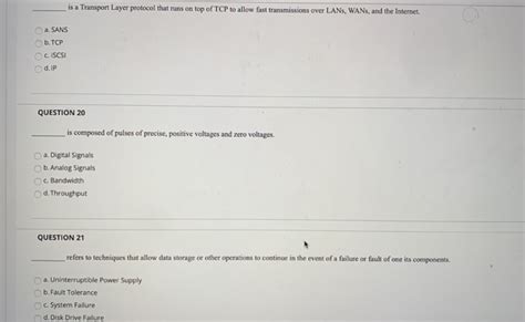 Solved Is A Transport Layer Protocol That Runs On Top Of TCP Chegg