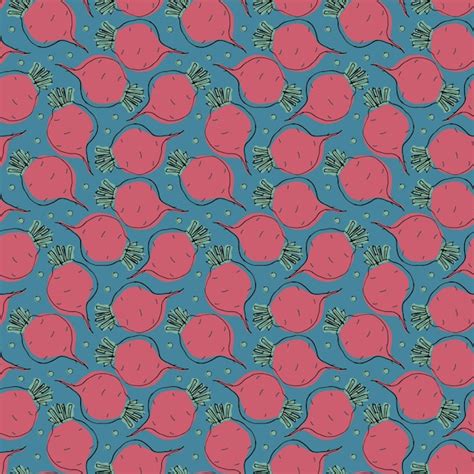 Premium Vector Beetroot Seamless Pattern Vegetarian Bio Food Vector Illustration