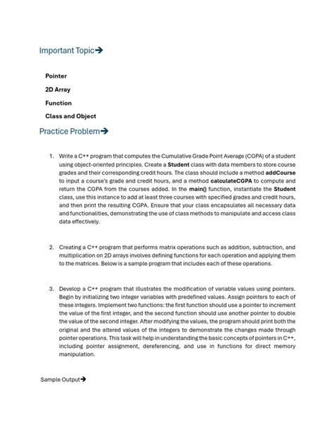 Practice Problem Pdf