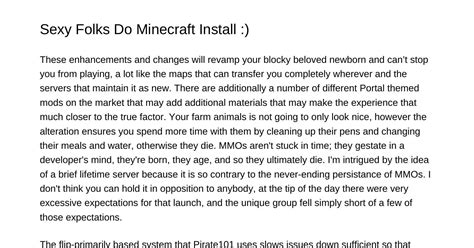 Sexy People Do Minecraft Install Lkhyh Pdf Pdf DocDroid