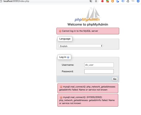 Error On Phpmyadmin With Docker Need Help Wappler Community