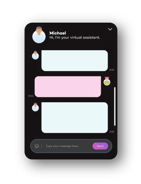 Premium Vector Chat Window Dark Theme Style Premium Vector Chat Window Dark Theme Style