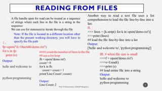 Python Files PPT