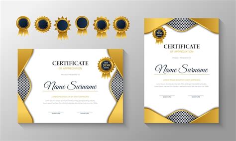 Premium Vector Printing Award Certificate Of Appreciation Qualification Template Premium Vector Printing Award Certificate Of Appreciation Qualification Template