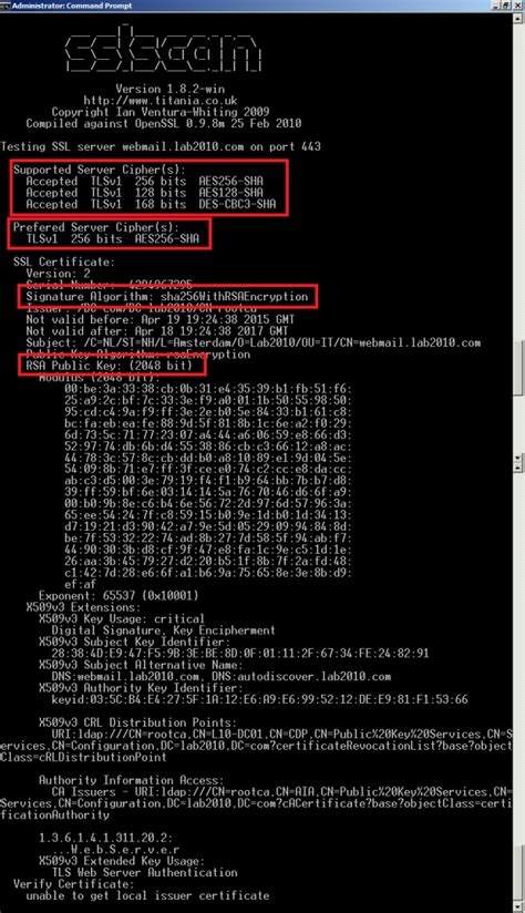 Checking Security Protocols And Ciphers On Your Exchange Servers Dave Stork S IMHO