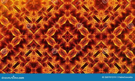 Abstract Graphic Background Of Fire Particles With Octagonal Geometric Shape Stock Image Image