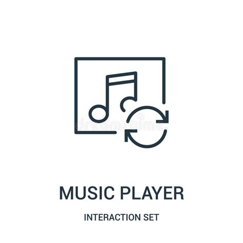 music player icon vector from interaction set collection thin line