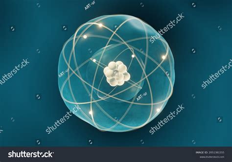 Atom Structure Model Electron Shells 3d Stock Illustration 2051381555 Shutterstock