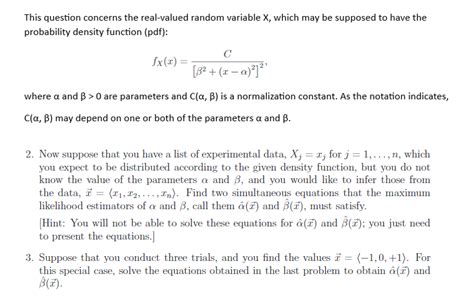 Solved This Question Concerns The Real Valued Random