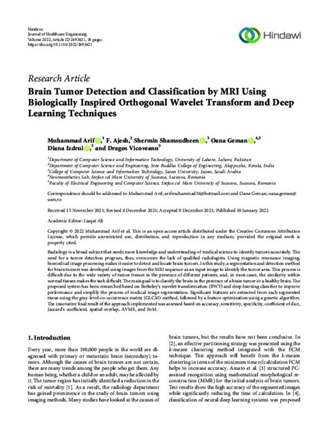pdf brain tumor detection and classification by mri using