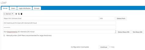 LDAP AD integration ℹ Support Nextcloud community
