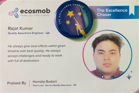 rajat kumar on linkedin team work grateful ecosmob appreciation