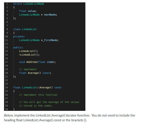 Solved 000 Awn Struct Linkedlistnode Float Value