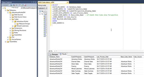 Ssas Cube Processing Status Report