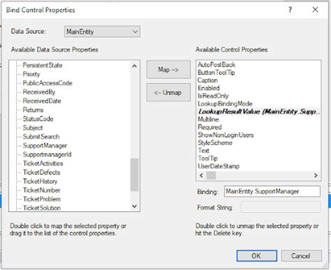Bind Control Properties Customer Fx