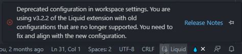 Visual Studio Code How To Fix Deprecated Configuration In Workspace