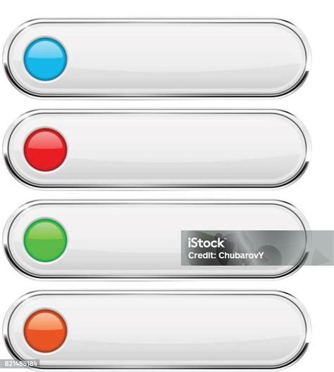 색된 동그라미와 흰색 버튼입니다 금속 프레임 메뉴 인터페이스 요소 0명에 대한 스톡 벡터 아트 및 기타 이미지 0명 3차원 형태 고리 사슬 Istock