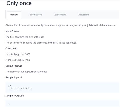Solved Given A List Of Numbers Where Only One Element Chegg Com