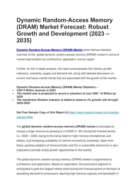 Ppt Dynamic Random Access Memory Dram Market Forecast Powerpoint