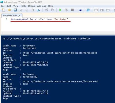 Get Azkeyvaultsecret Powershell Azure Lessons