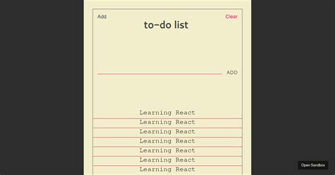 Todolist Codesandbox